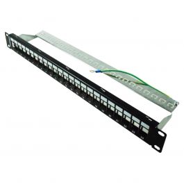Canovate 24 Port FTP/ UTP 19'' Blank Modular Patch Panel 1U | DATAFLOW